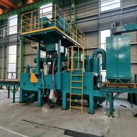 China Industrial Roller Conveyor Shot Blasting Machine for steel profiles H beam I beam and bars providing uniform surface cleaning for sale