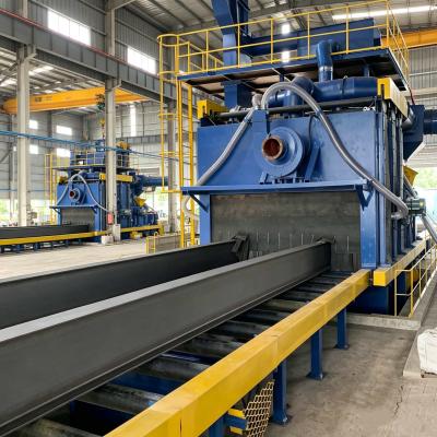 China Robust Roller Conveyor Shot Blasting Machine Suitable for Steel Profile H Beam I Beam Bars with Automated Conveyor System for sale
