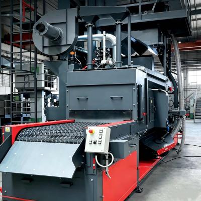 China Manganese Steel Wire Mesh Shot Blaster 600-1250mm Continuous Blasting Cartridge Dust Removal for sale