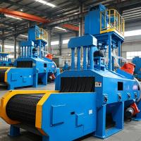 China Wire Mesh Shot Blasting Machine with PLC Control Touch Screen Manganese Steel Construction for Sa2.5~3.0 Cleanliness for sale