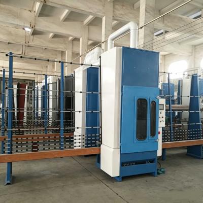 China 30kw Compressed Air Automatic Sand Blasting Machine with Double Sides Cleaning and PLC Control for Surface Refinement for sale