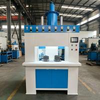China Fully Automatic Multi Rotary Table Sand Blasting Machine with Wear-Resistant Rubber Lined Chamber for Industrial Workpieces for sale
