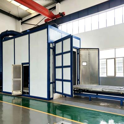 China Energy Saving Sand Blasting Room Equipped with Air Recirculation and Dust Collection Systems to Reduce Operational Costs for sale