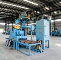 China Stone Blasting Machine Featuring Four Blast Wheels and High Volume Dust Collector for Professional Pavement Brick Treatment for sale