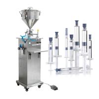 China Semi Automatic Syringe Filling Machine 1-50ml Liquid Cosmetics Filler for sale
