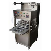 China Stainless Steel Automatic Packing Machine Plastic Cup Sealing Machine 2KW 0.8Mpa 400trays/hour for sale