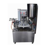 China Rotary Automatic Cup Filling Sealing Machine 800-1000 Cups/Hour 380V for sale