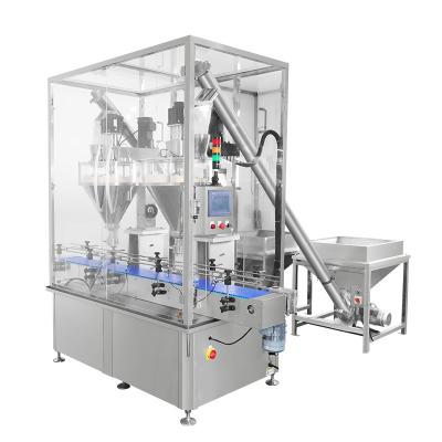 China Linear Double Head Automatic Powder Filling Machine Stainless Steel 20-40 BPM ±1% Accuracy GMP Compliant for sale