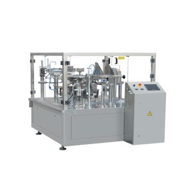 China PLC Controlled Liquid Pouch Packing Machine 100-500g 35-45 Bags per Minute for sale