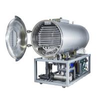 China SED-250DG Silver Horizontal Fruit Vacuum Freeze Dry Machine 110.16 m² Shelf Area 415V Industrial Grade for sale
