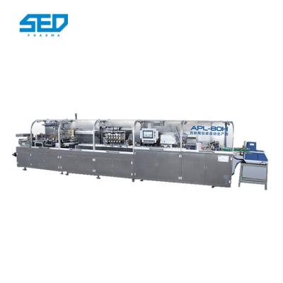 China PLC 1.5KW Automatic Small Ampoule Blister Packing Machine 80 boxes per minute for sale