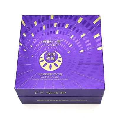 China Elegant Cosmetic Packaging Box Rigid Paper Flip Top Gift Box For Skincare Face Cream for sale