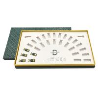 China Custom embossing and hot stamping box and lid cosmetic gift pacakging paper box with 30 slots trays for sale