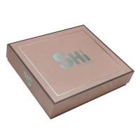 China Customized cosmetics and clothing paper box Luxury pink two-piece large packaging paper box for sale