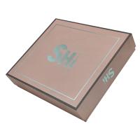 China Customized cosmetics and clothing paper box Luxury pink two-piece large packaging paper box for sale