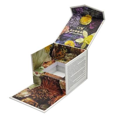 China Customized special shaped cosmetic flip paper box wholesale luxury skincare gift packaging with insert for sale