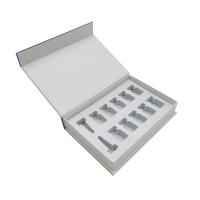 China Customized skincare freeze-dried powder flip packaging box cardboard rigid paper box with dividers for sale