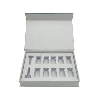 China Customized skincare freeze-dried powder flip packaging box cardboard rigid paper box with dividers for sale