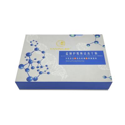 China Customized skincare freeze-dried powder flip packaging box cardboard rigid paper box with dividers for sale