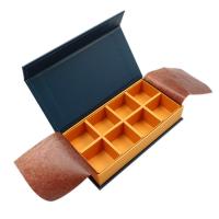 China Custom Rigid Cardboard Chocolate Packaging Box With Divider And Greaseproof Paper for sale
