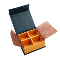 China Custom Rigid Cardboard Chocolate Packaging Box With Divider And Greaseproof Paper for sale