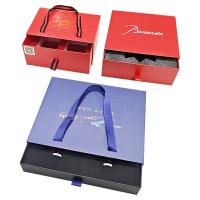 China Paper Cardboard Rigid Gift Box Luxury Wine Bottle Packaging Box Sliding Drawer for sale