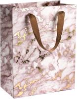 China Customized Hot Stamping Kraft Paper Bag with Carry Handles and Recyclable Material for sale
