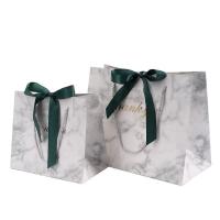 China Custom Order Accepted CAIFENG Luxury Marble Paper Bag for Shoes Clothing Packing for sale