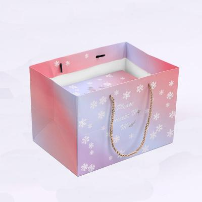 China Custom Small Gift Paper Bags With Logo And Handles For Shopping And Offset Printing for sale