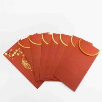 China Hot Stamp Custom Red Packet Art Paper Chinese New Year Red Envelope cartoon Shape for sale