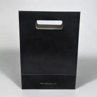 China Blush Durable Cosmetic Bag Plastic Paper Gift Bag with Hot Foil Logo OEM for sale