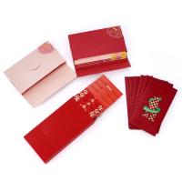 China Matte Chinese Year Custom Red Packet Greeting Cards And Envelopes Embossing for sale