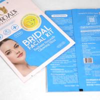 China Aluminum 3 Side Seal Facial Mask Packaging Bag PET VMPET PE Material Structure for sale