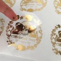 China Hot Stamping Gold Foil Label Stickers Waterproof Custom Metal Stickers for sale