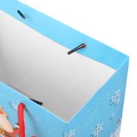 China Durable Christmas Paper Gift Bags Offset Printing Cardboard Packaging Bags for sale