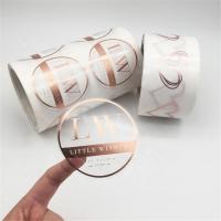 China Hot Stamping Gold Foil Label Stickers Waterproof Custom Metal Stickers for sale