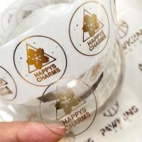 China Hot Stamping Gold Foil Label Stickers Waterproof Custom Metal Stickers for sale