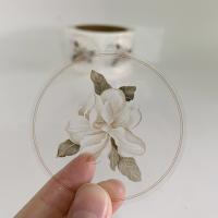 China Transparent Carton Sticker Clear Gold Foil Stickers Self Adhesive CMYK PVC Material for sale