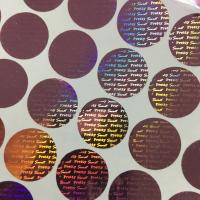 China Carton Packaging PVC Adhesive Sticker Label Waterproof Custom Holographic Stickers for sale