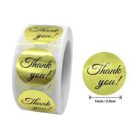 China Custom Self Adhesive Vinyl Stickers 1 Inch / 2.5 Inch Thank You Sticker Label for sale