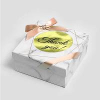 China Custom Self Adhesive Vinyl Stickers 1 Inch / 2.5 Inch Thank You Sticker Label for sale