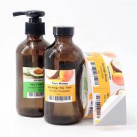 China Customized Adhesive Sticker Label Waterproof For Vinyl Cosmetic Bottles for sale