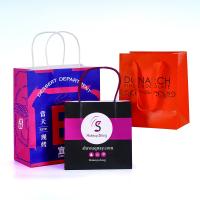 China Eco Friendly Color Recyclable Paper Shopping Bags With Handles Offset Printing for sale