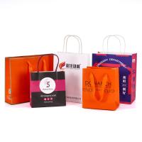 China Eco Friendly Color Recyclable Paper Shopping Bags With Handles Offset Printing for sale