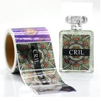China Embossed Texture Adhesive Sticker Label For Cosmetic And Perfume Packaging Solution for sale