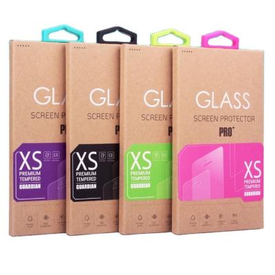 China Varnishing Art Paper Tempered Glass Packing Box for Custom Retail Screen Protector Package for sale