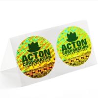China Colorful Laser PET Holographic Adhesive Sticker Label For Security And Personal Care for sale