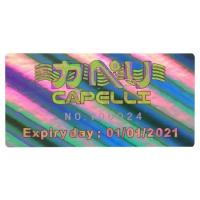 China Colorful Laser PET Holographic Adhesive Sticker Label For Security And Personal Care for sale