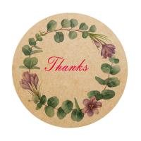 China Brown Kraft Paper Sticker Label Self Adhesive Circle Round Product Label for sale