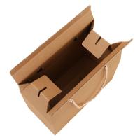 China Custom Packaging Recycled Kraft Paper Box With Rope Handle Environmental and Packing Items for sale